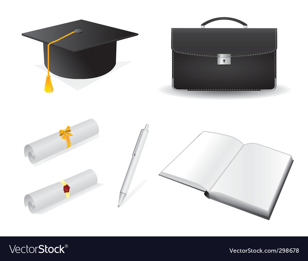 Graduation design elements Royalty Free Vector Image
