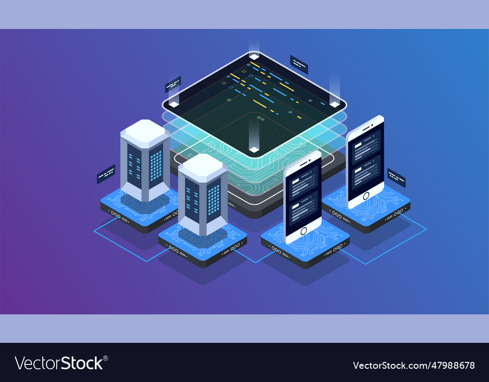 Isometric design concept virtual reality Vector Image Isometric design concept virtual reality Vector Image