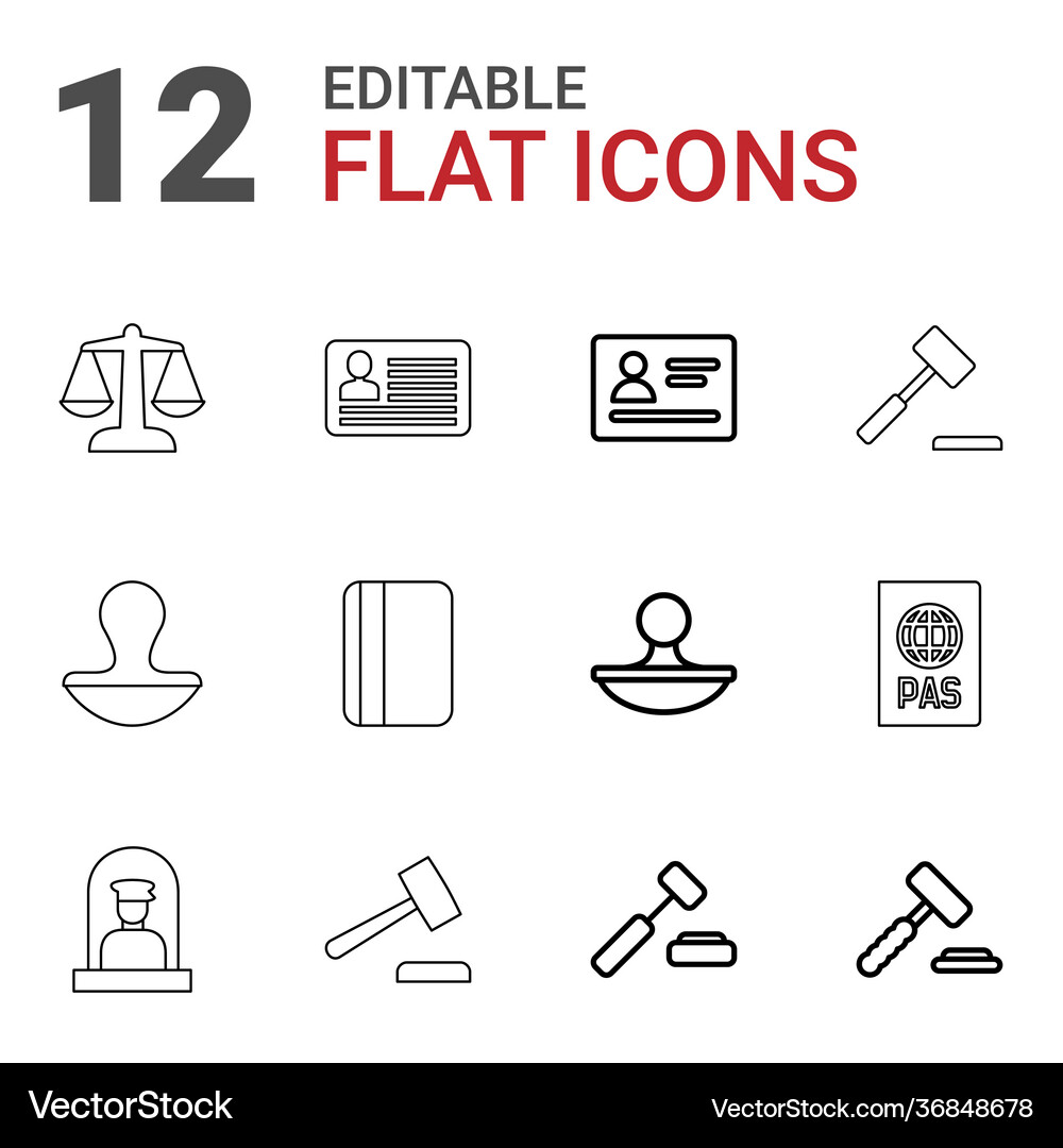 Legal icons Royalty Free Vector Image - VectorStock
