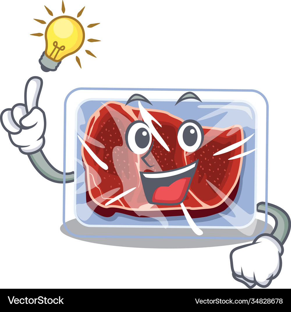 Mascot character design frozen beef with has Vector Image