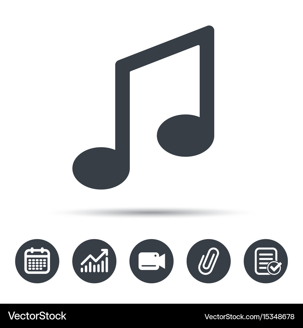 Music icon musical note sign Royalty Free Vector Image