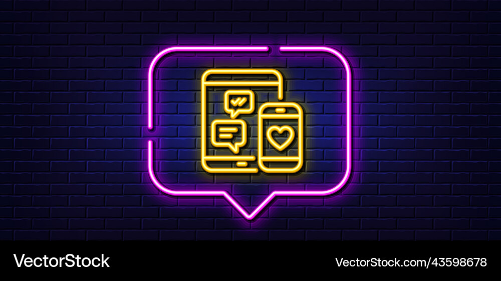 Social media messages line icon mobile devices Vector Image