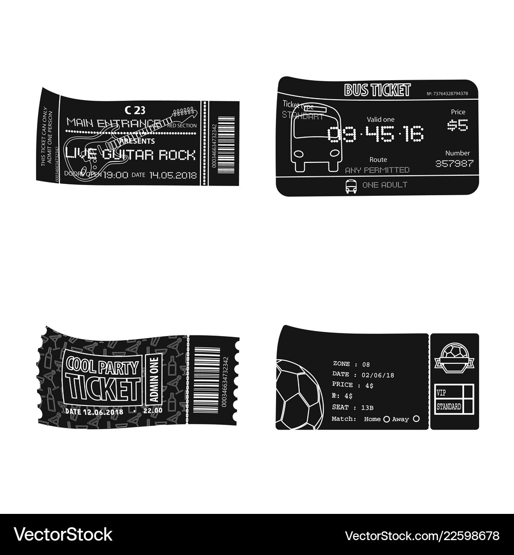 Ticket and admission sign Royalty Free Vector Image