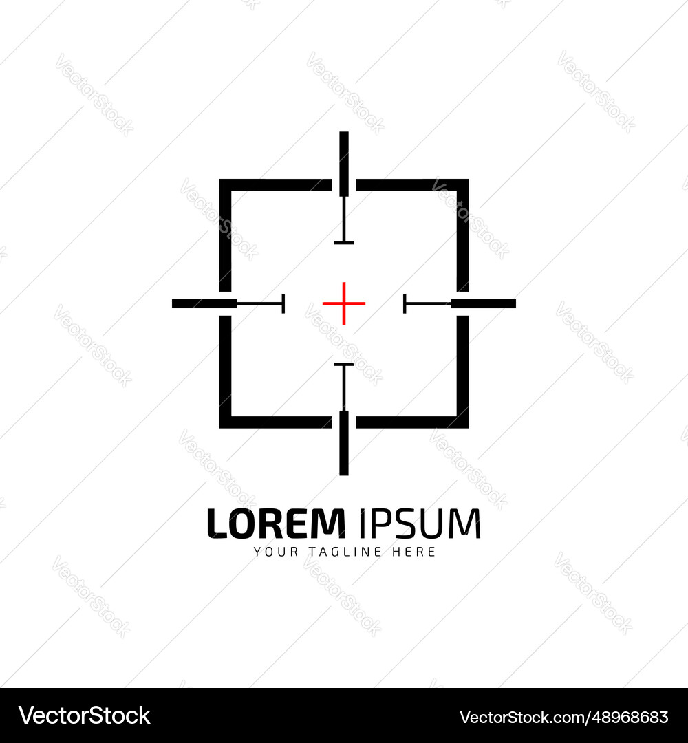 A target logo with crosshair icon hitting Vector Image