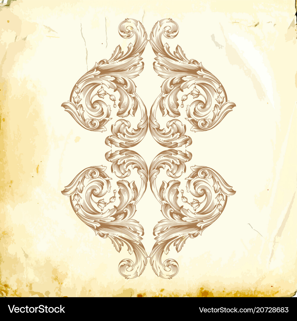 Baroque of vintage elements for design Royalty Free Vector