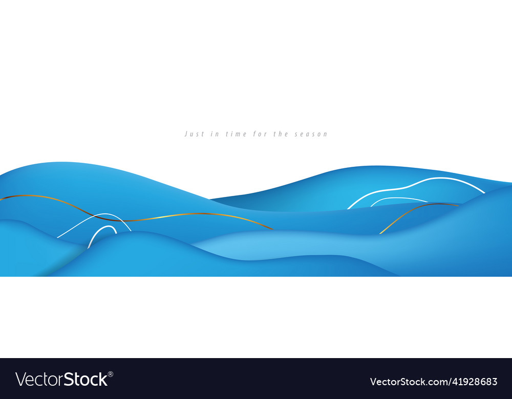 Blue wave abstract background layout banner Vector Image