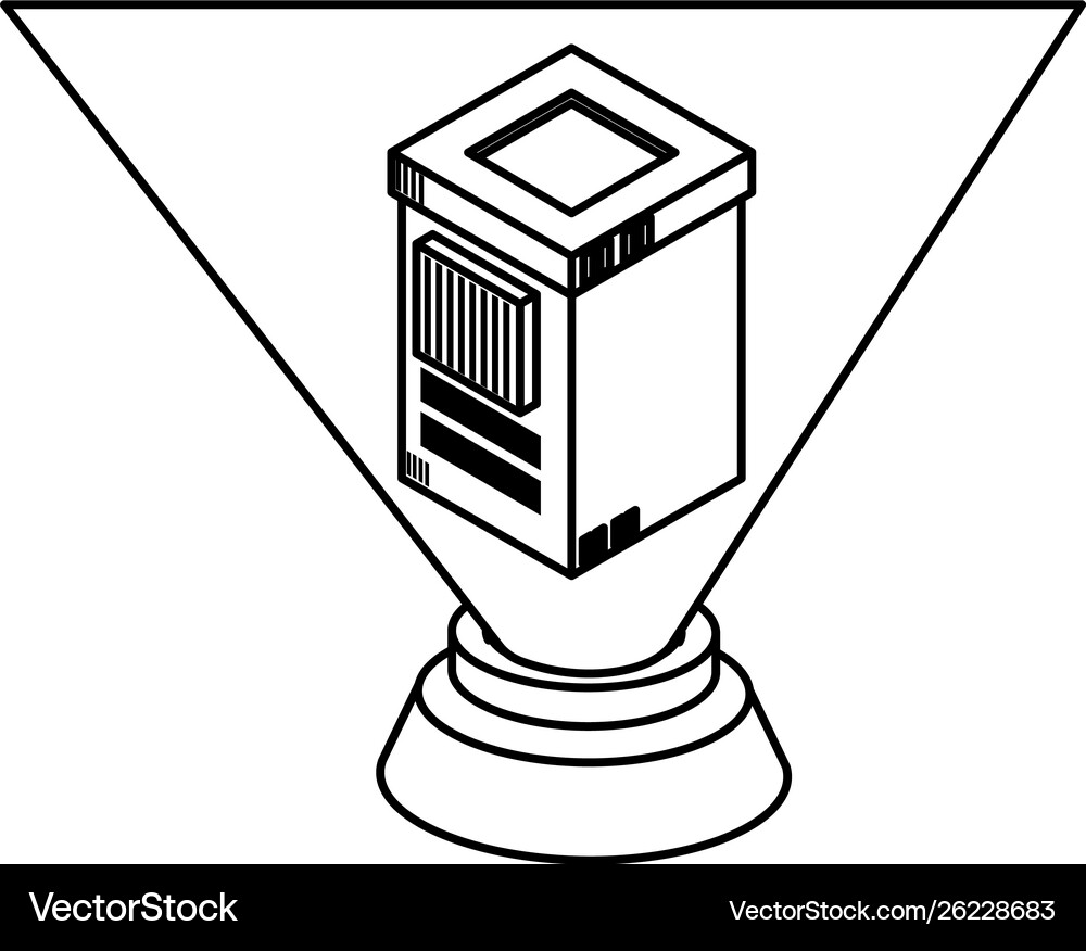 Database server and computing technology in black Vector Image