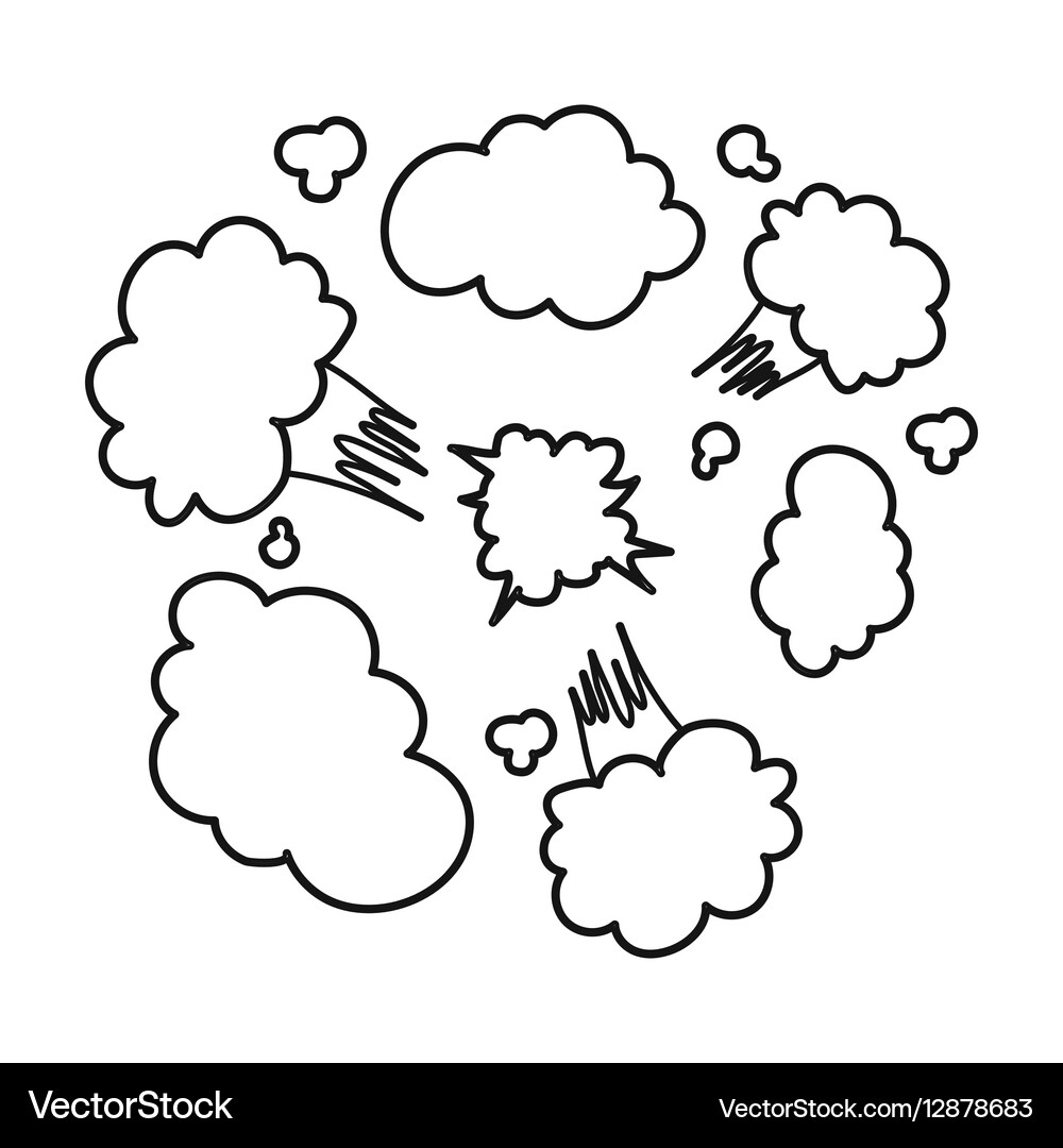 Explosion icon in outline style isolated on white Vector Image