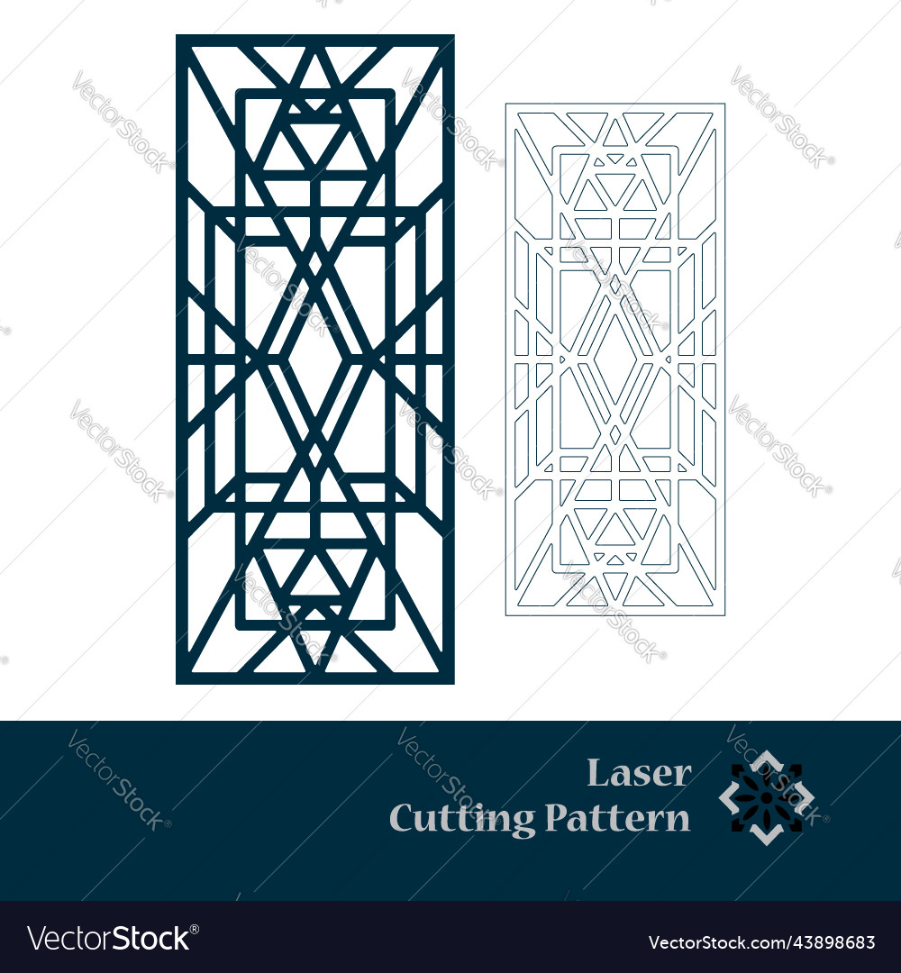 Laser and cnc cut pattern Royalty Free Vector Image