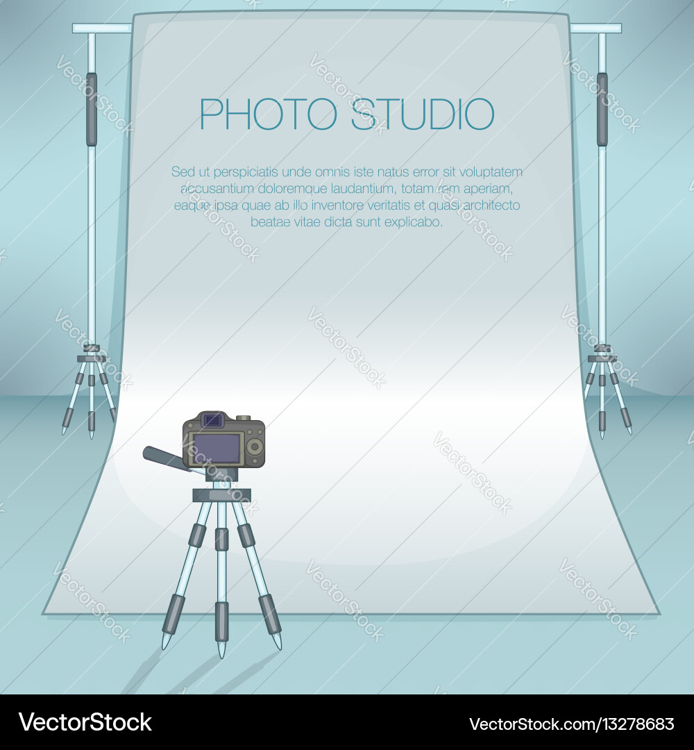 Photo studio concept cartoon style Royalty Free Vector Image