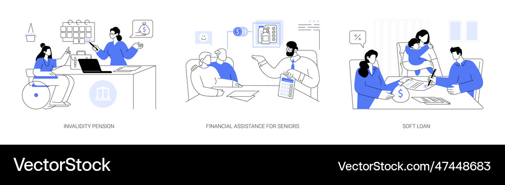 Social financial aid abstract concept Royalty Free Vector