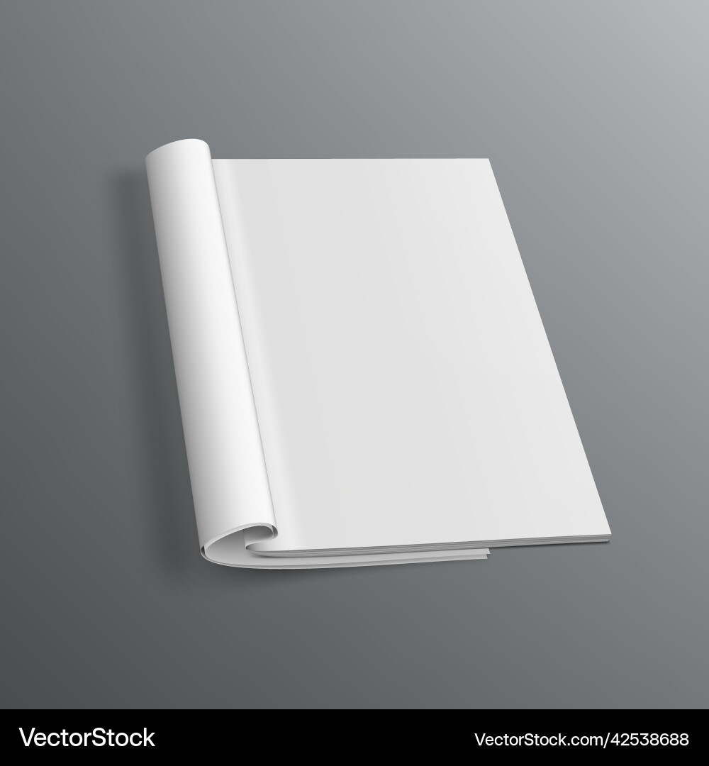 3d clear magazine page concept top view Royalty Free Vector