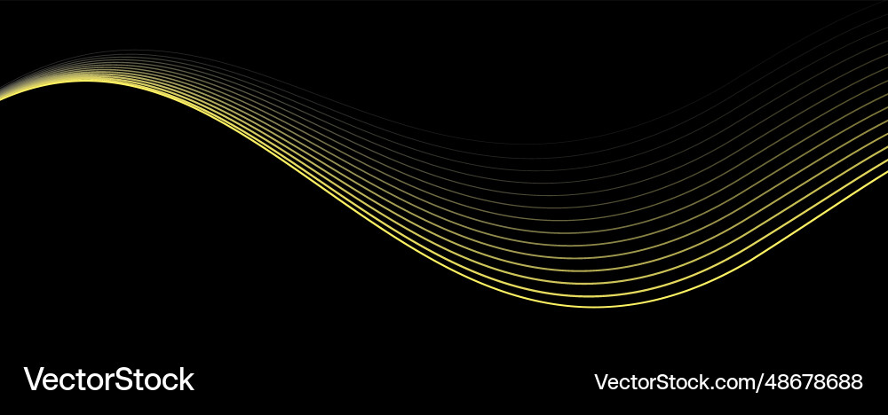 Abstract background with gold curve modern lines Vector Image