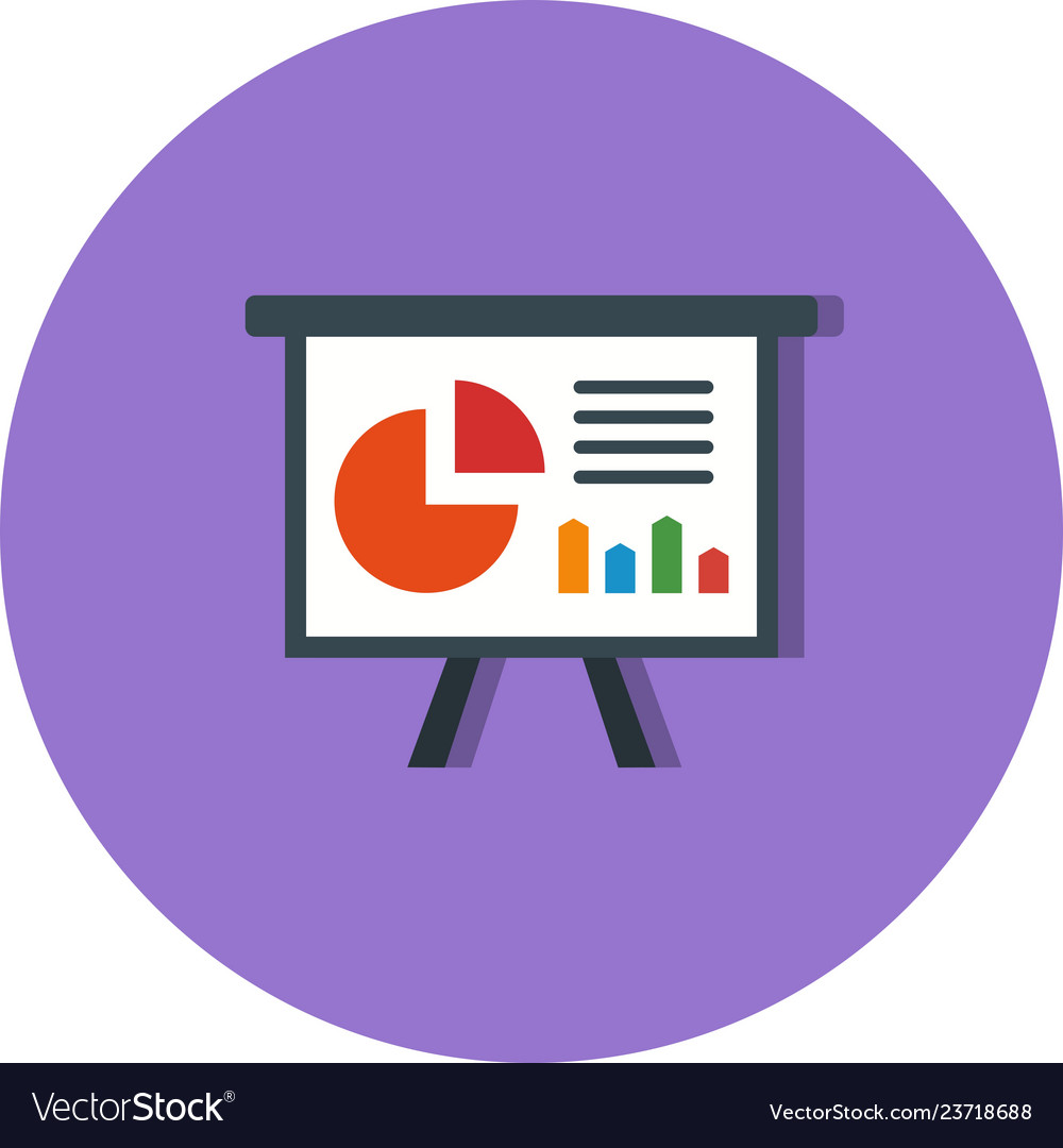Business presentation icon Royalty Free Vector Image