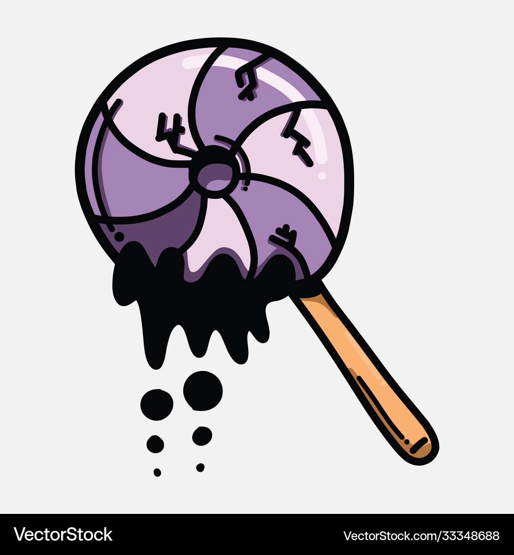 Candy doodle color icon drawing sketch hand drawn Vector Image