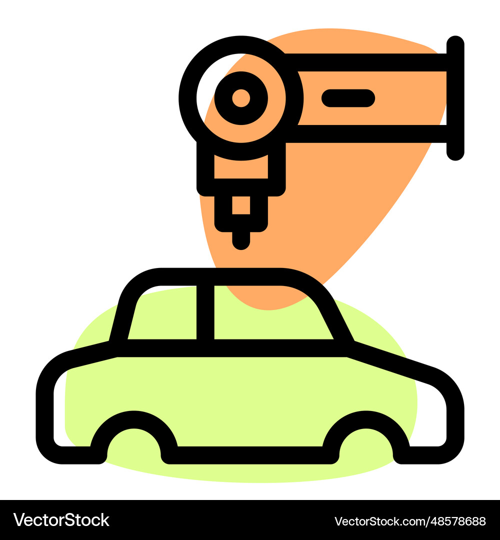 Car assembly manufacturing process of automobile Vector Image