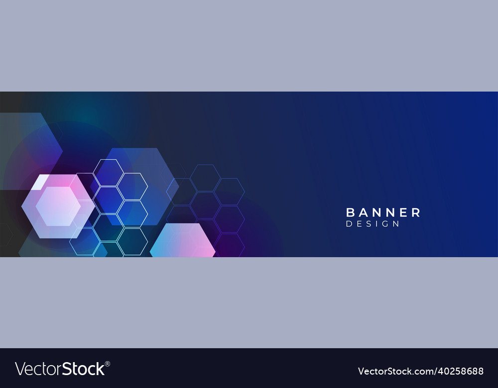 Digital technology header or banners geometric Vector Image