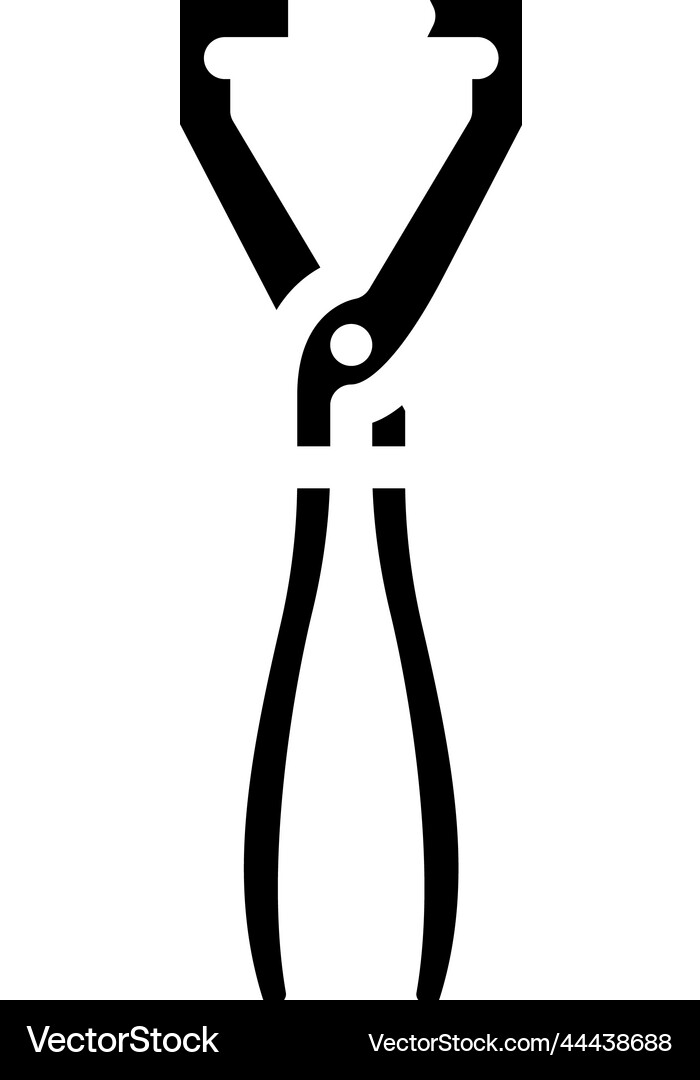 Hose clamp pliers glyph icon Royalty Free Vector Image