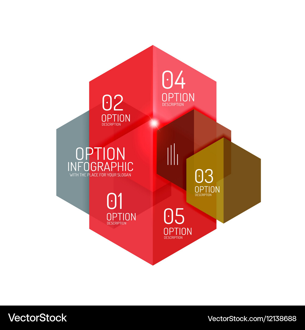 Infographic modern templates - geometric shapes Vector Image
