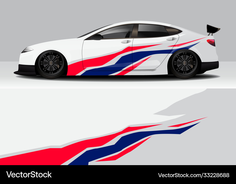 Modern sporty abstract car wrap auto sticker Vector Image