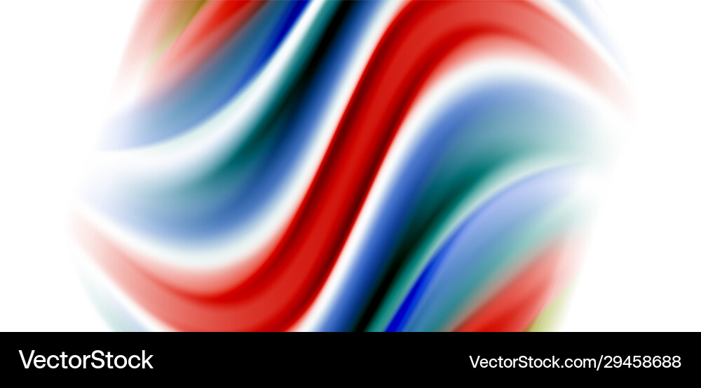 Silk smooth lines on white liquid fluid color Vector Image