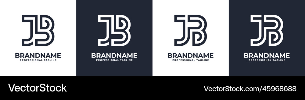 Simple jb monogram logo suitable for any business Vector Image