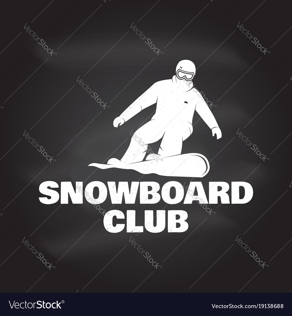 Snowboard club concept Royalty Free Vector Image
