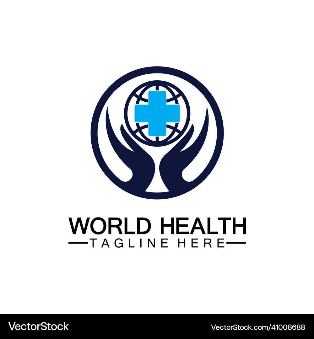 World health logo design template Royalty Free Vector Image