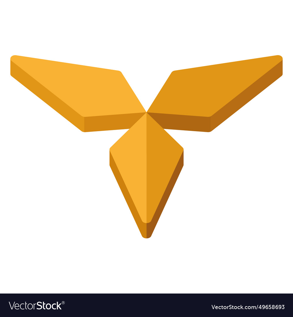 2d isometric star shape icon Royalty Free Vector Image