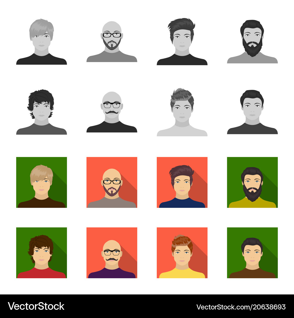 Appearance of the young guy face Royalty Free Vector Image