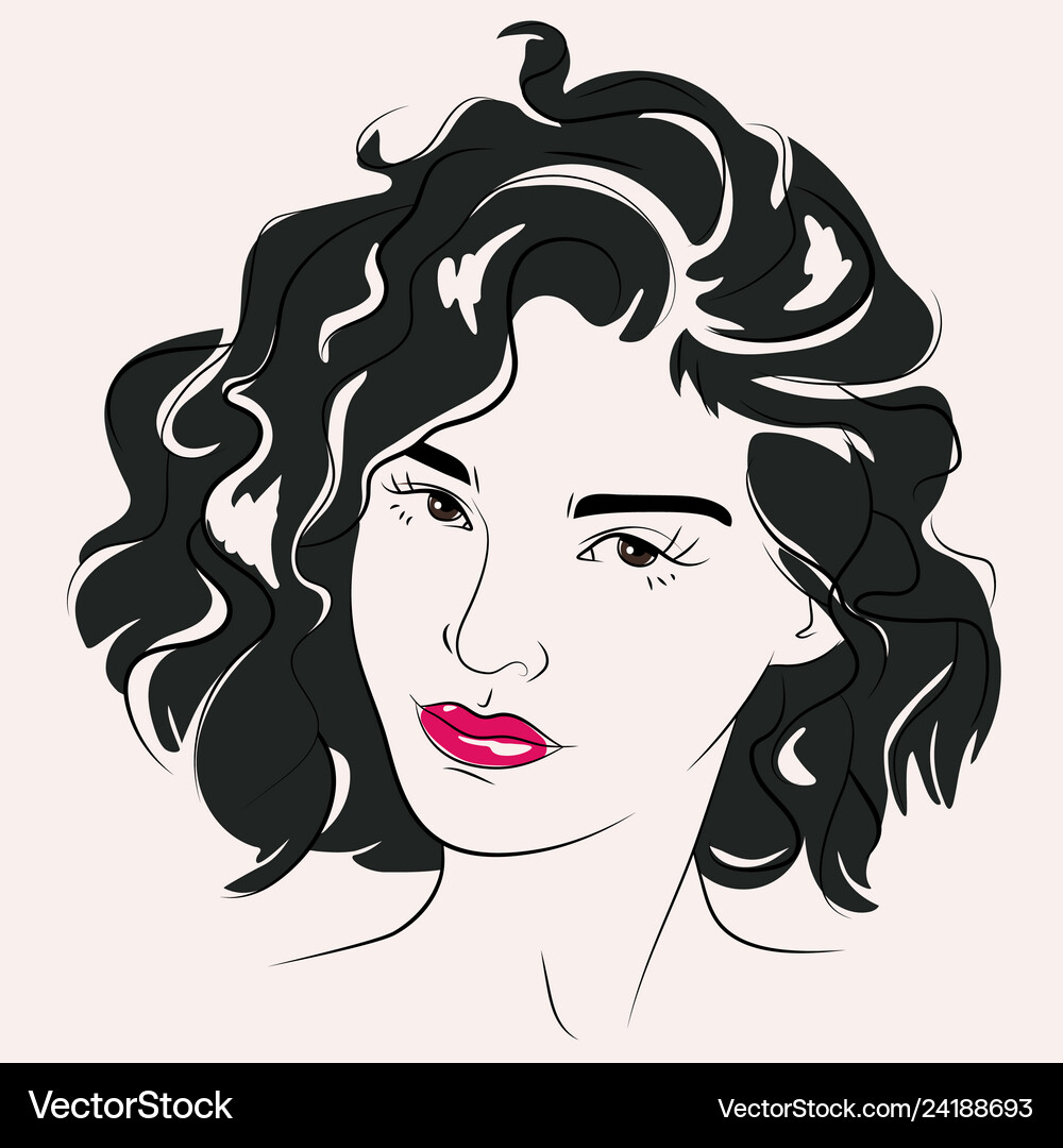 Beautiful woman face Royalty Free Vector Image