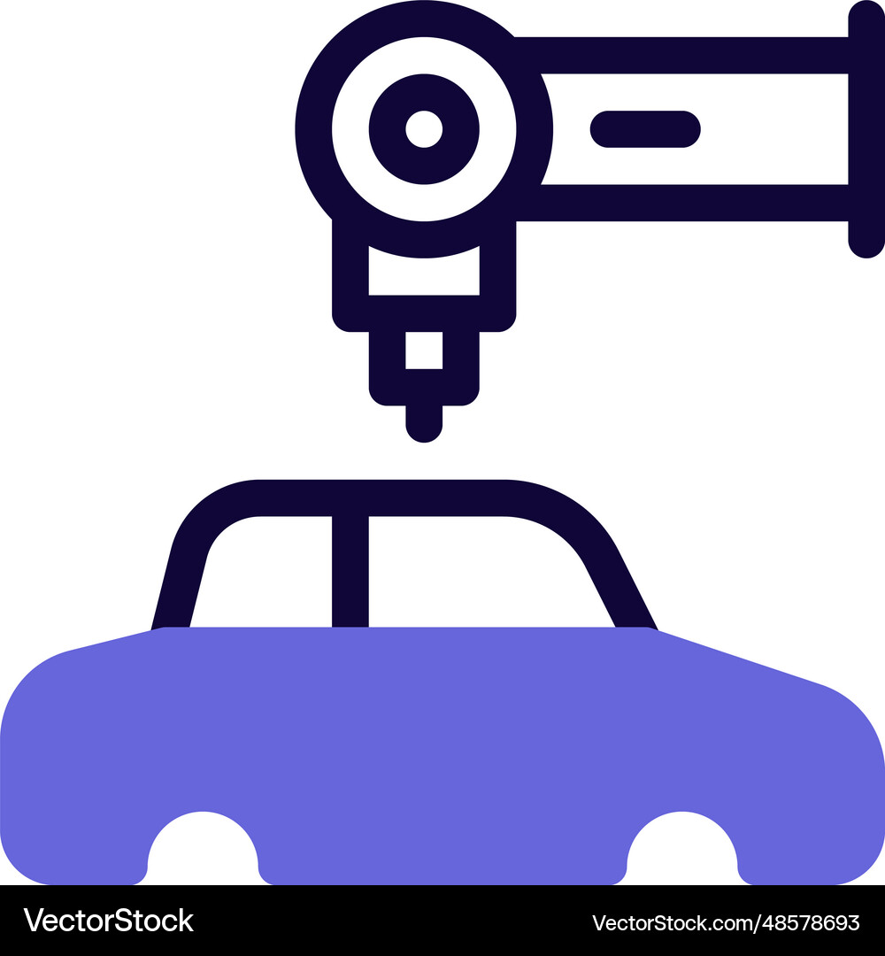 Car assembly manufacturing process of automobile Vector Image
