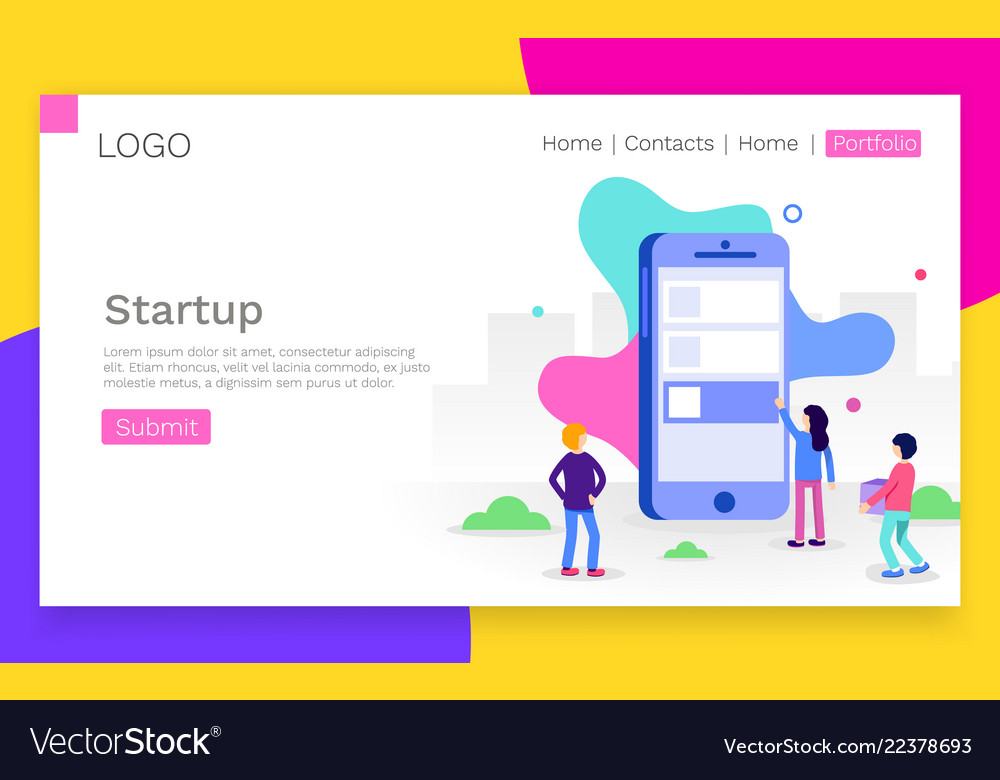Concept app development for website Royalty Free Vector