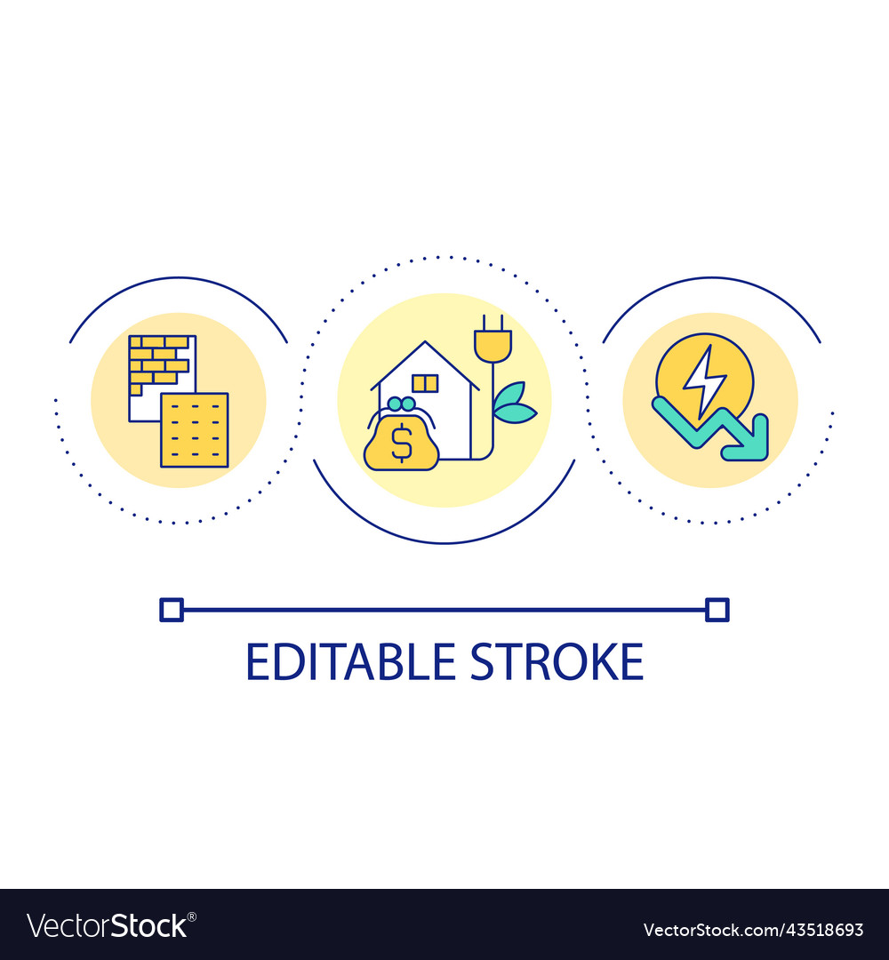 Constructing energy efficient buildings loop Vector Image Constructing energy efficient buildings loop Vector Image