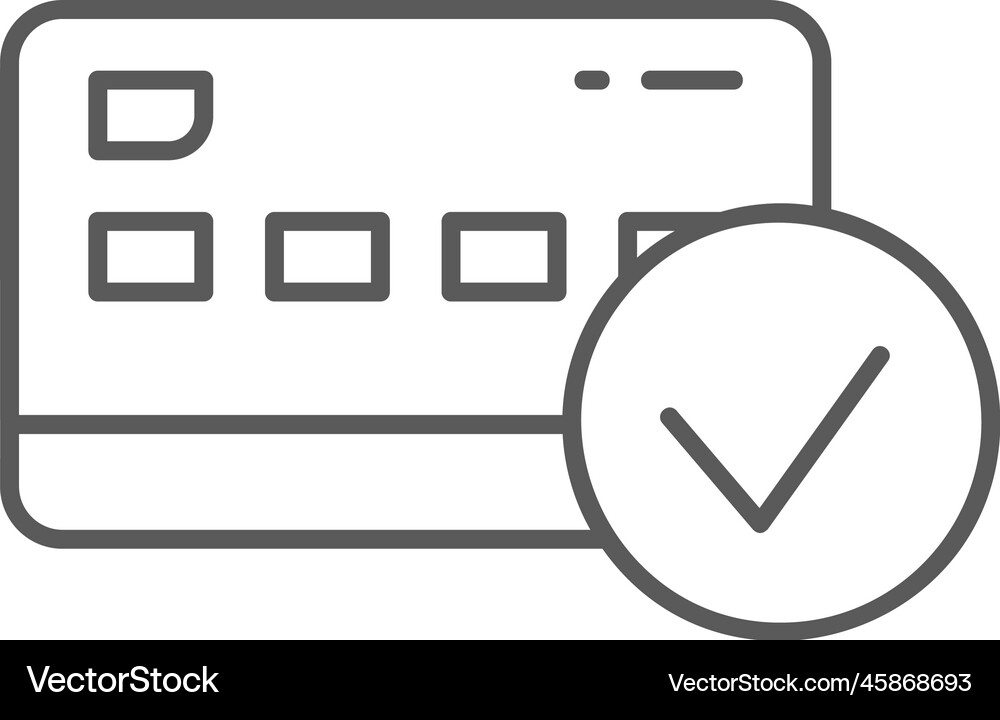 Credit card with check mark best choice approved Vector Image
