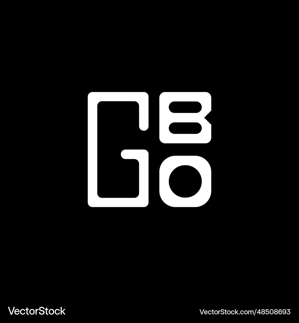 Gbo letter logo design simple and modern Vector Image