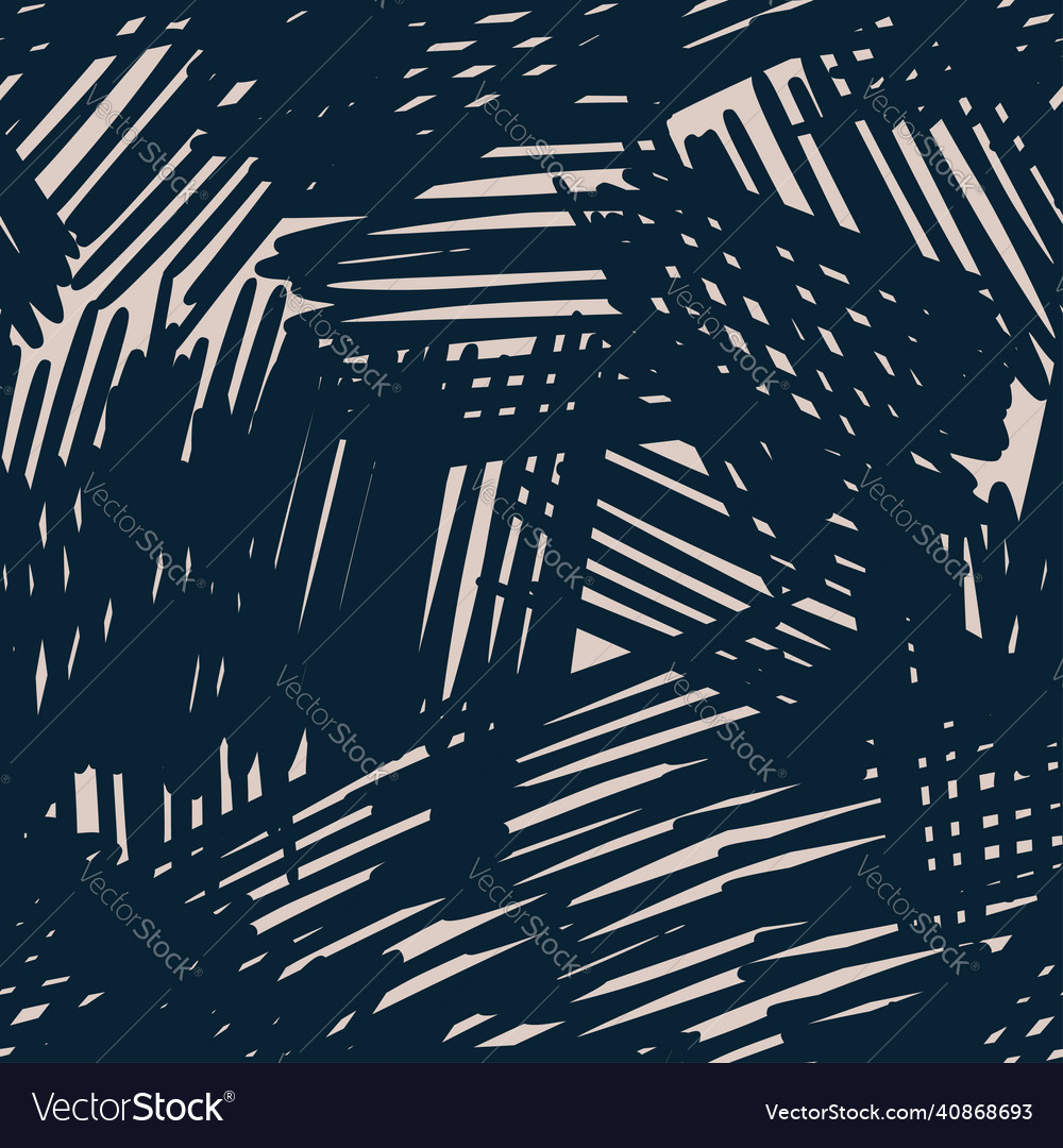 Hand Drawn Scribbles Seamless Pattern Abstract Vector Image