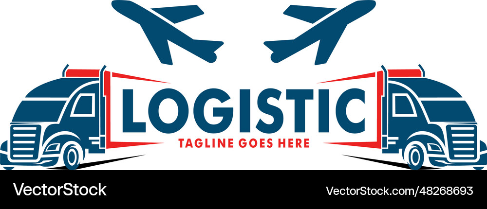 Logistics and express delivery company logo Vector Image