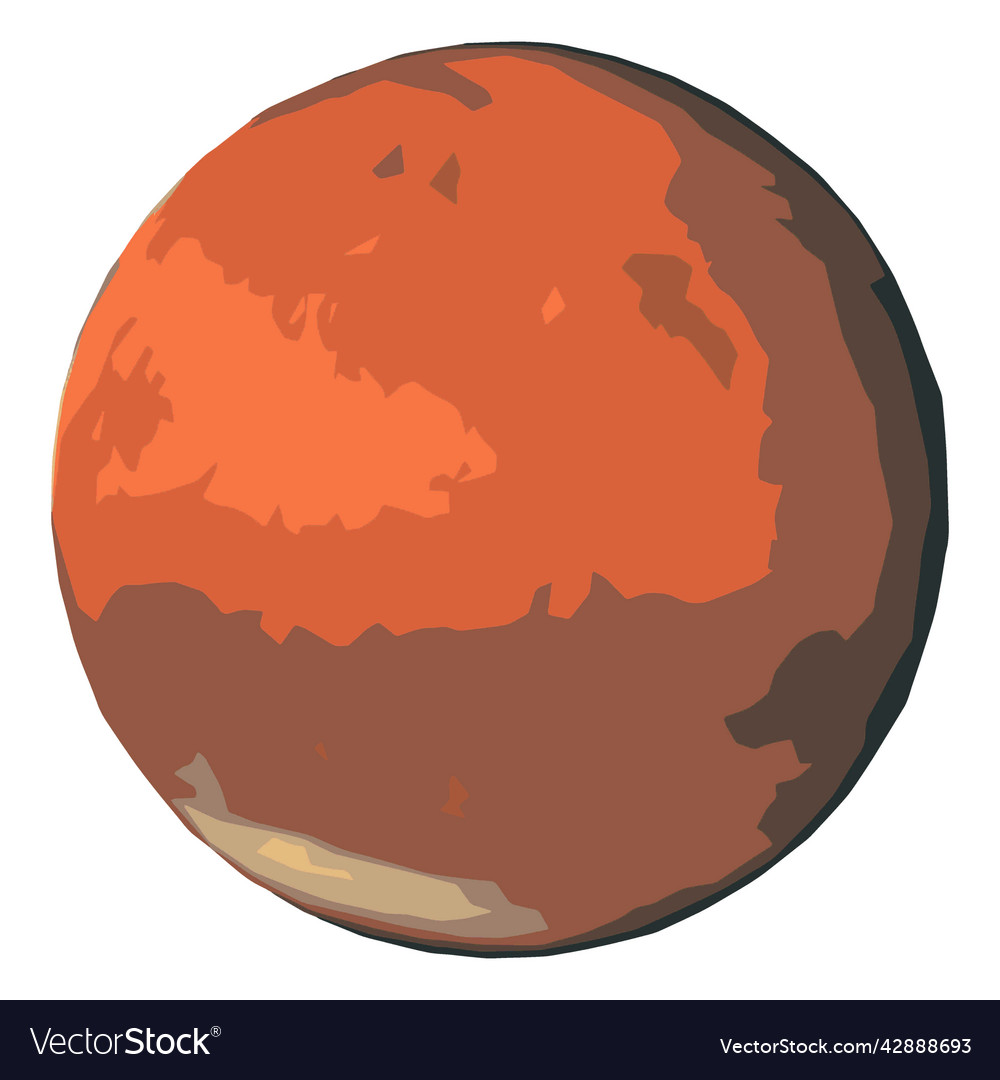 Mars planet icon high quality Royalty Free Vector Image