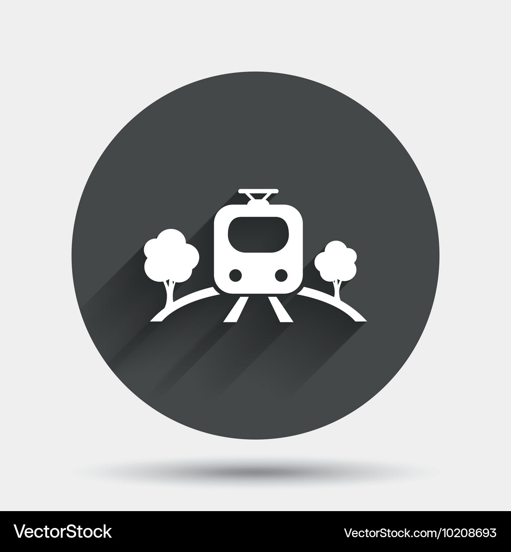 Overground sign icon metro train symbol Royalty Free Vector