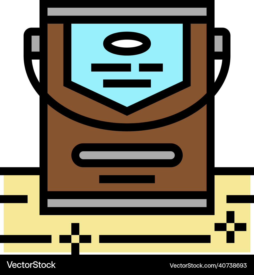 Parquet varnish color icon Royalty Free Vector Image