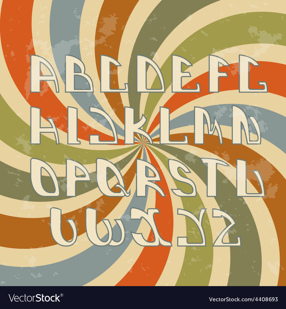 Retro styled font design elements Royalty Free Vector Image