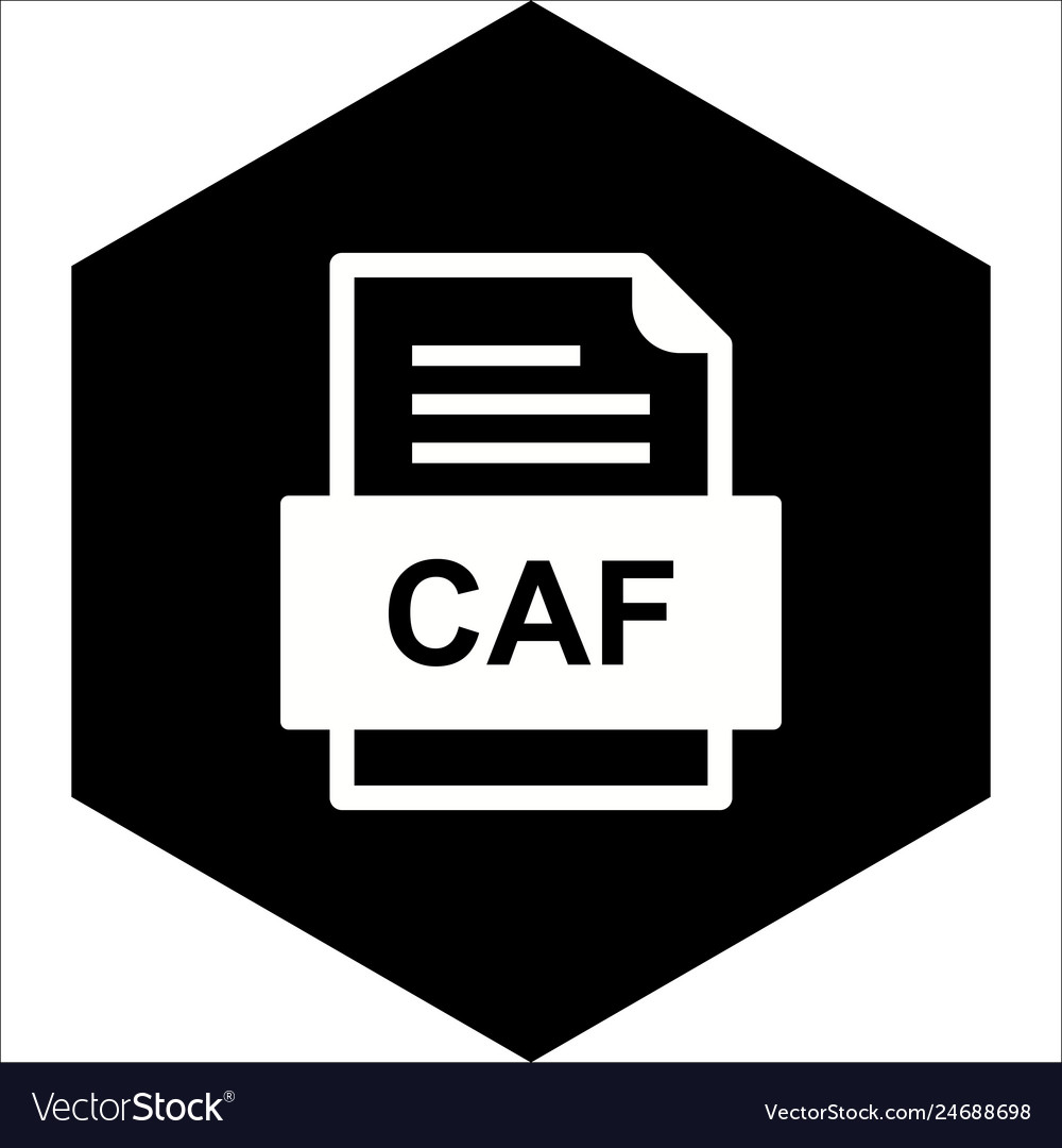 Caf file document icon Royalty Free Vector Image