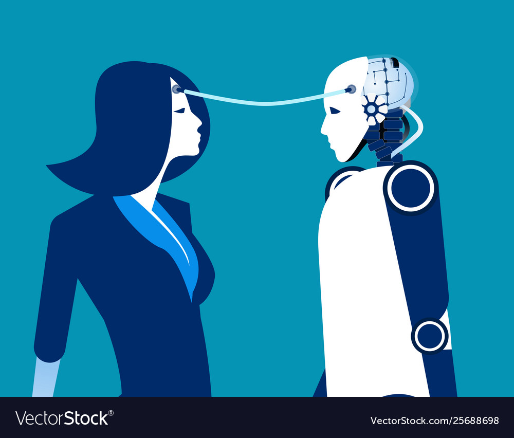 Connection concept technology flat Royalty Free Vector Image