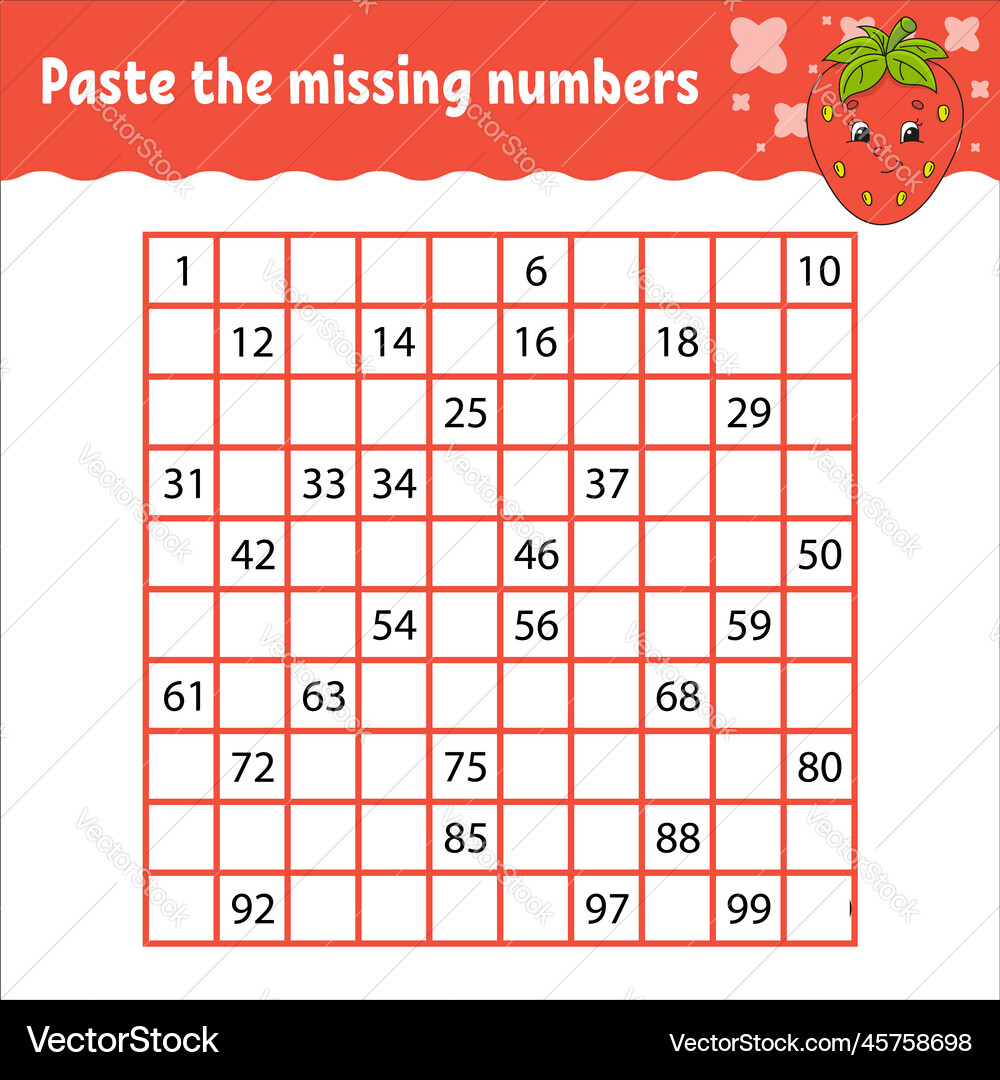 Mathematical square maze game for kids number Vector Image