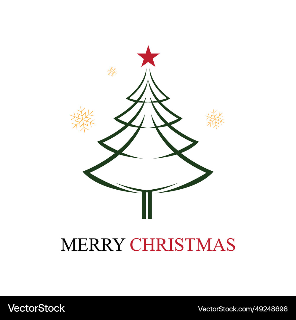 Merry christmas logo or symbol template design Vector Image