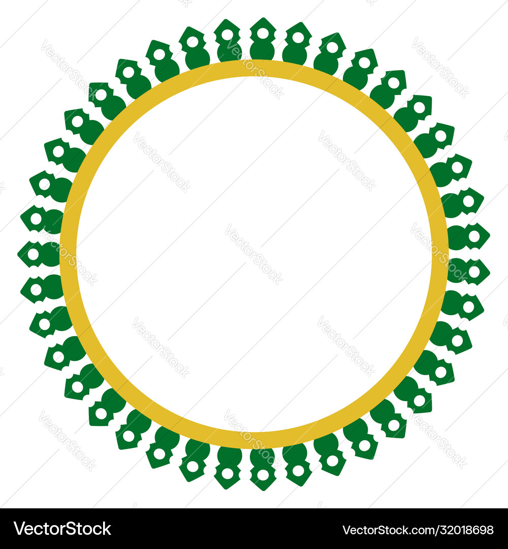 Seamless circle decoration traditional house Vector Image