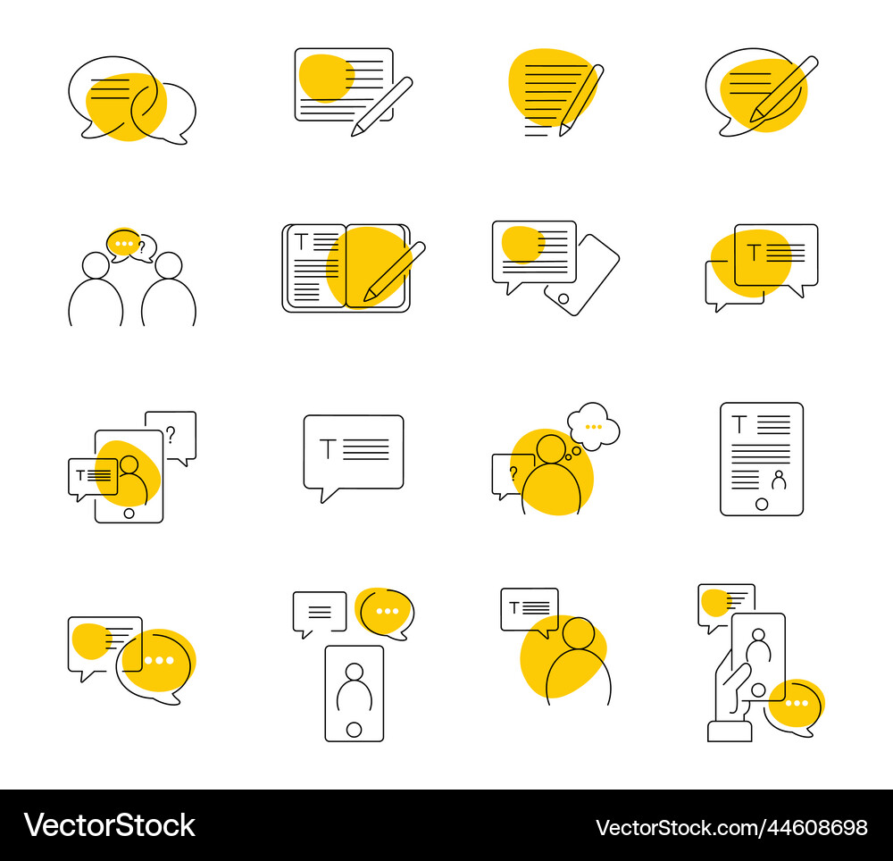 Set of faq icons Royalty Free Vector Image - VectorStock
