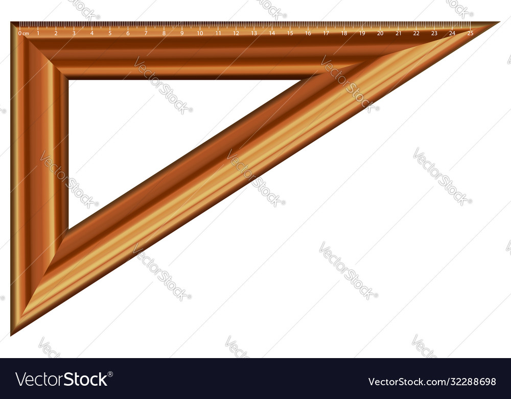 Triangle ruler Royalty Free Vector Image - VectorStock