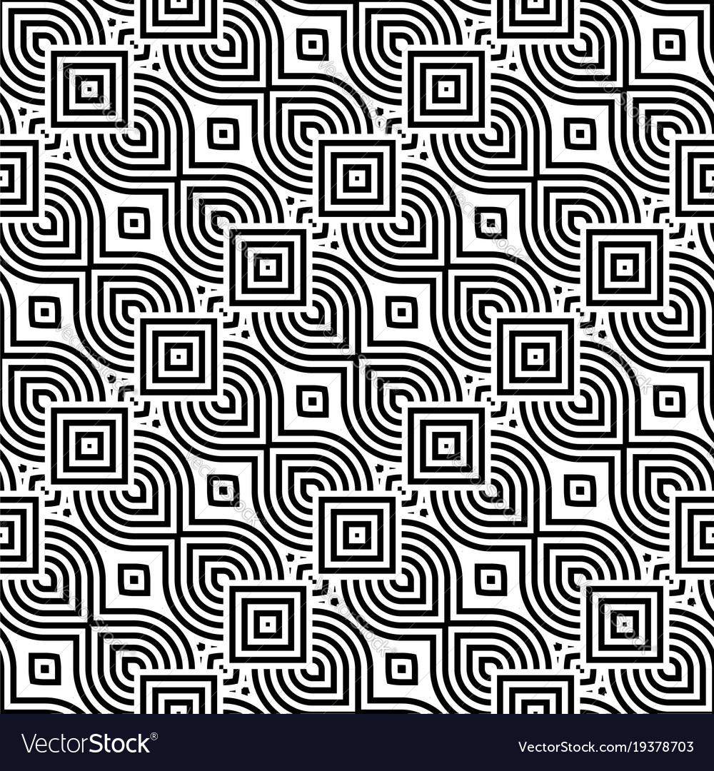 Design seamless monochrome geometric pattern Vector Image